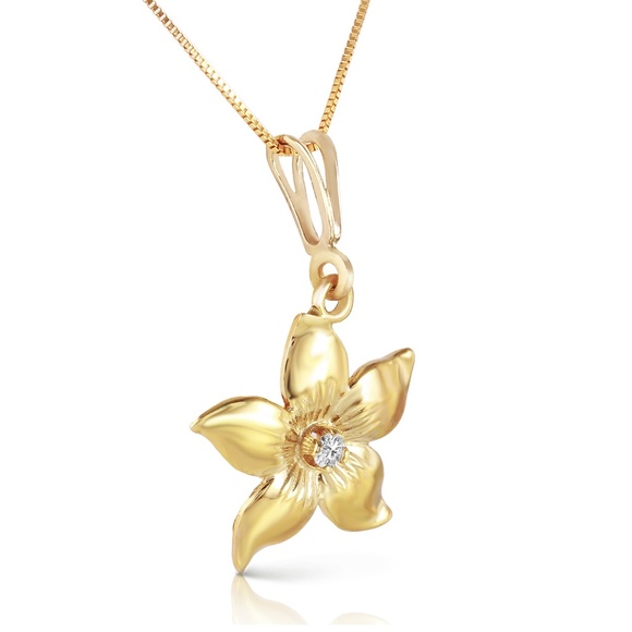 Galaxy Gold Products | Jewelry | Solid Gold Flower Necklace With ...